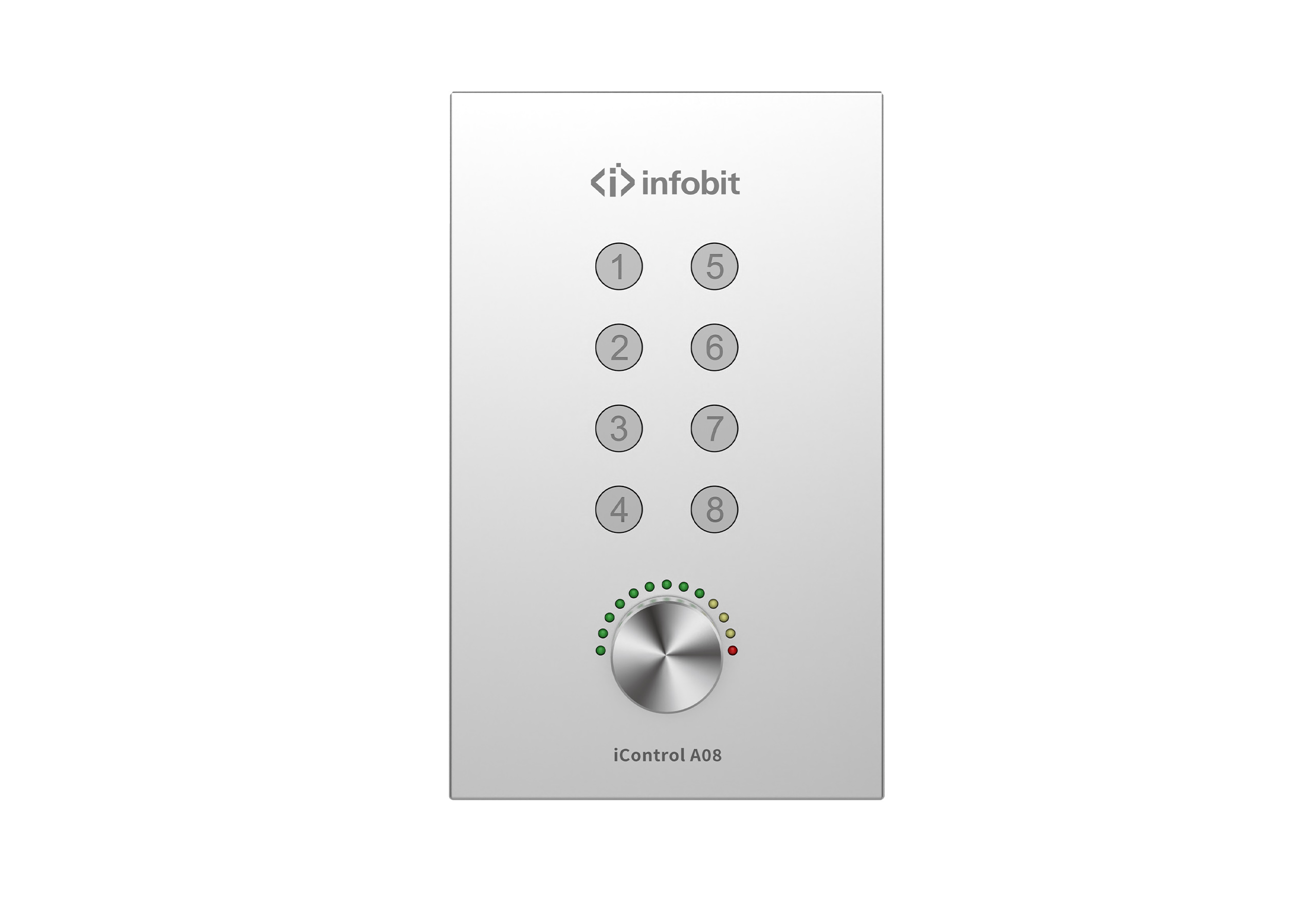 Infobit - iCONTROL A08 8-button Dante Audio Controller. | Techni+Contact