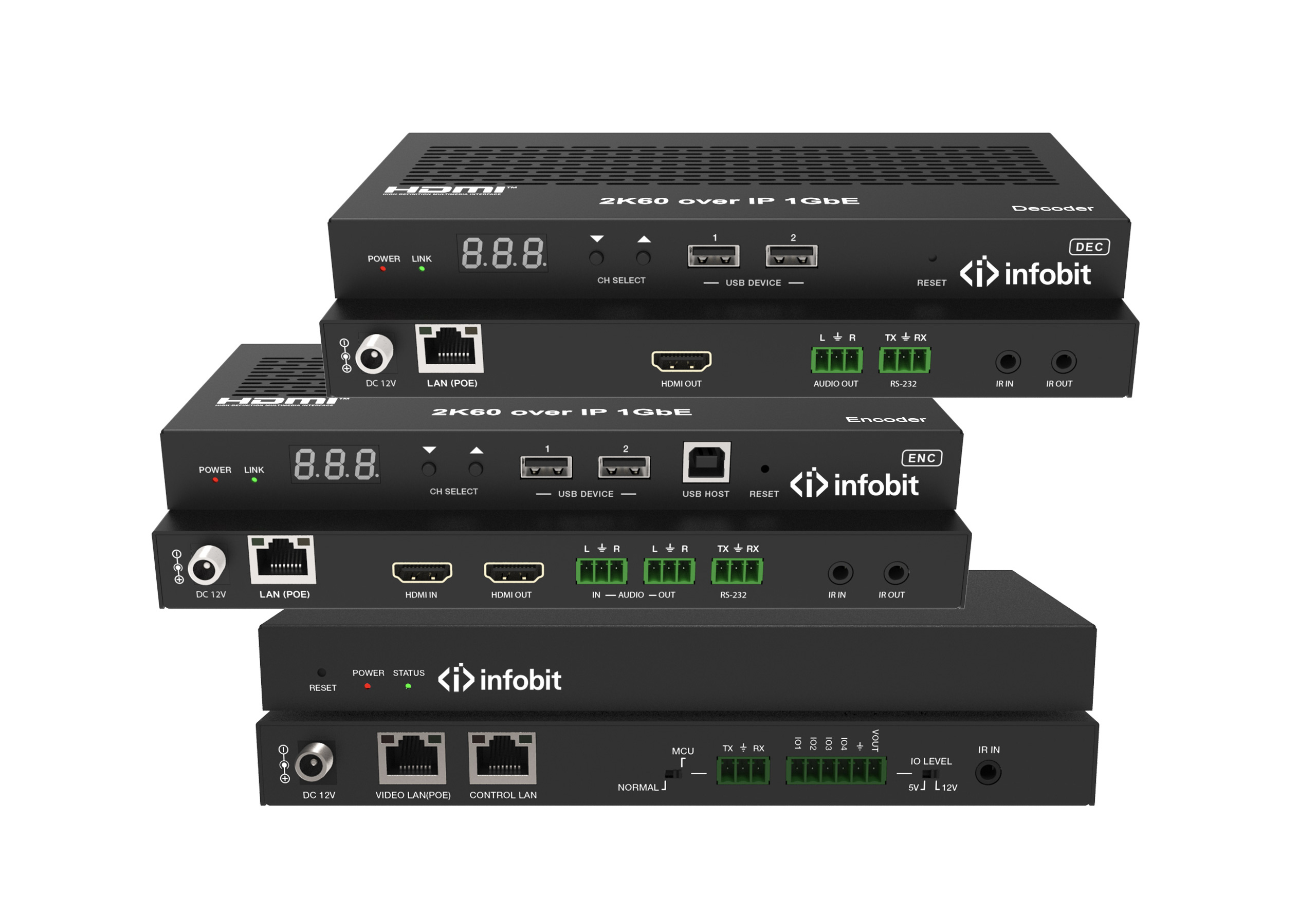 Infobit - iSwitch 265TR-C 4K60 AV over IP transceiver, KVM and RS232. Control Node | Techni+Contact